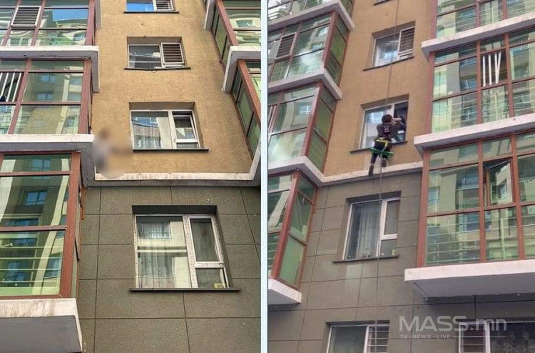 Гурван давхраас унах гэж байсан хүүхдийг цонх угаагч залуу аварчээ