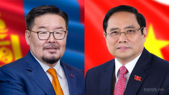 Ерөнхий сайд Г Занданшатарт Вьетнам Улсын Ерөнхий сайд Фам Минь Чинь баяр хүргэлээ