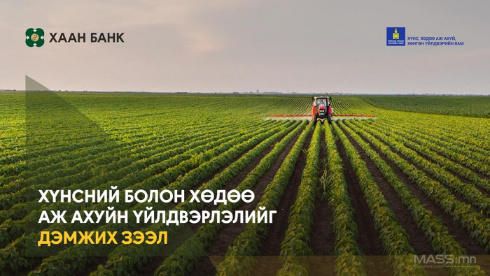 Хүнсний болон ХАА н үйлдвэрлэлийг дэмжих 5 6 хувийн хүүтэй хөнгөлөлттэй